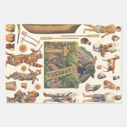 3 Different Vintage Victorian Paper Doll Scenes | Zazzle