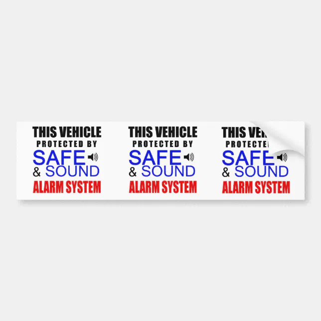 3 in 1 Fake Alarm System Sticker for your car! | Zazzle