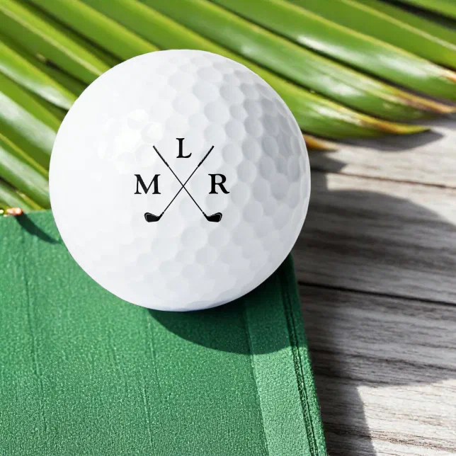 3 Initial Letters Personalized Monogram Golf Balls | Zazzle