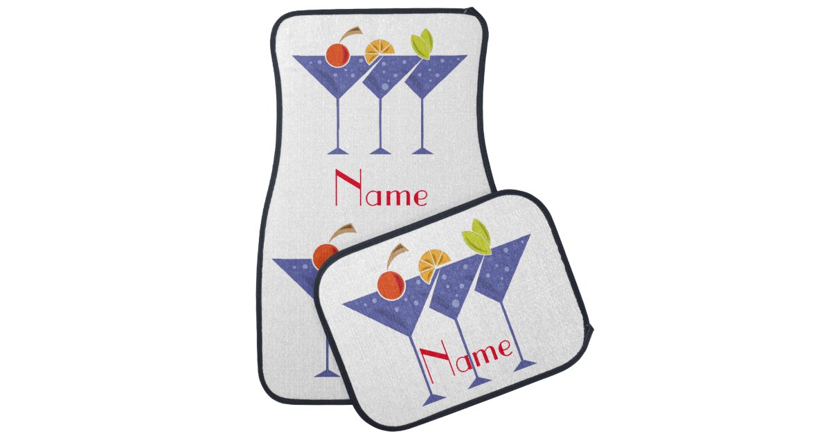 3 Martini Cocktails Thunder_Cove Car Floor Mat | Zazzle