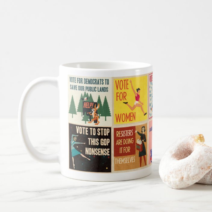 #3 (of 4) VOTE vintage propaganda 10 meme mug | Zazzle.com