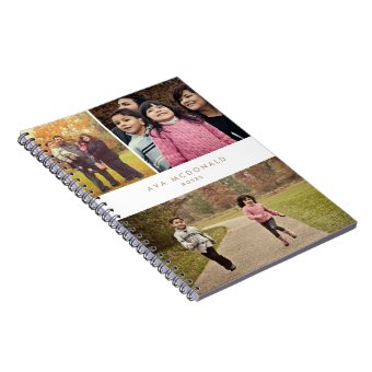 3 Photo Collage Notebook | Zazzle