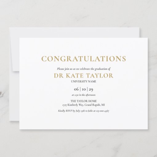 3 Photo Collage PhD Degree Graduation Party Invitation | Zazzle