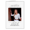 3 Photo Elegant Black Script Graduation Card | Zazzle