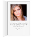 3 Photo Elegant Black Script Graduation Card | Zazzle