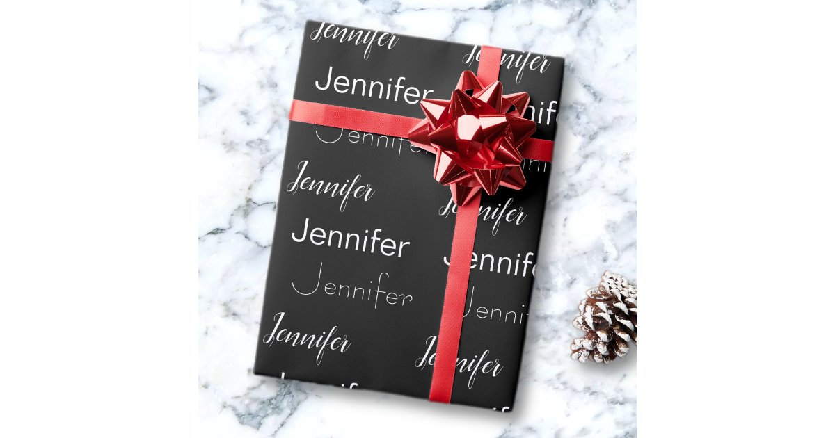 3 Repeating Names Editable Text Wrapping Paper | Zazzle