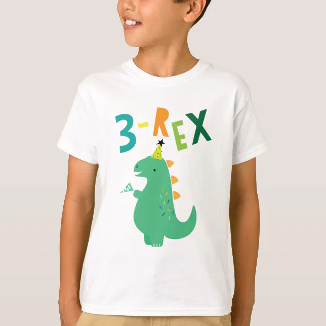 3-Rex Birthday Shirt | Zazzle