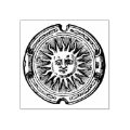 3 sizes rubber stamp antique Sun symbol | Zazzle