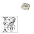 3 sizes rubber stamp Monogram Initial Letter M | Zazzle