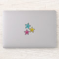 3 Smiling Stars Cute and Whimsical Illustration Sticker | Zazzle