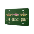 3 Trout: Brook, Rainbow, Brown - Fly Fishing License Plate | Zazzle