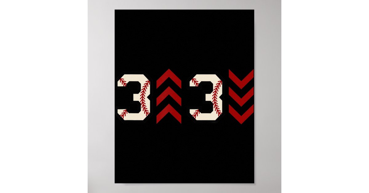 3 up 3 down Three Up Three Down Baseball Softball Poster | Zazzle