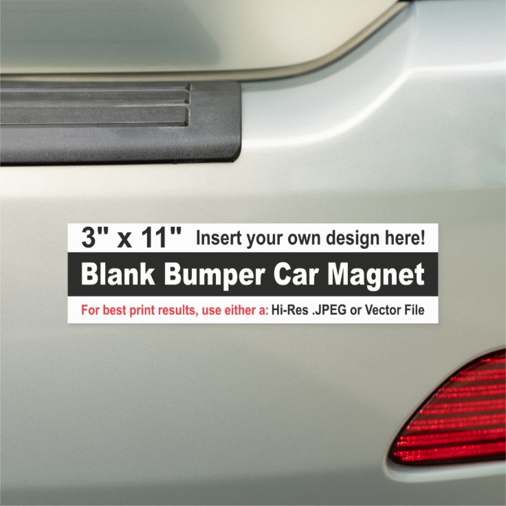 3" x 11" Design Your Own Bumper Car Magnet | Zazzle