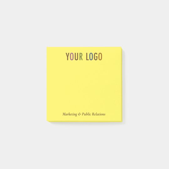 3 x 3 Custom Post-it® Notes with Company Logo | Zazzle.com