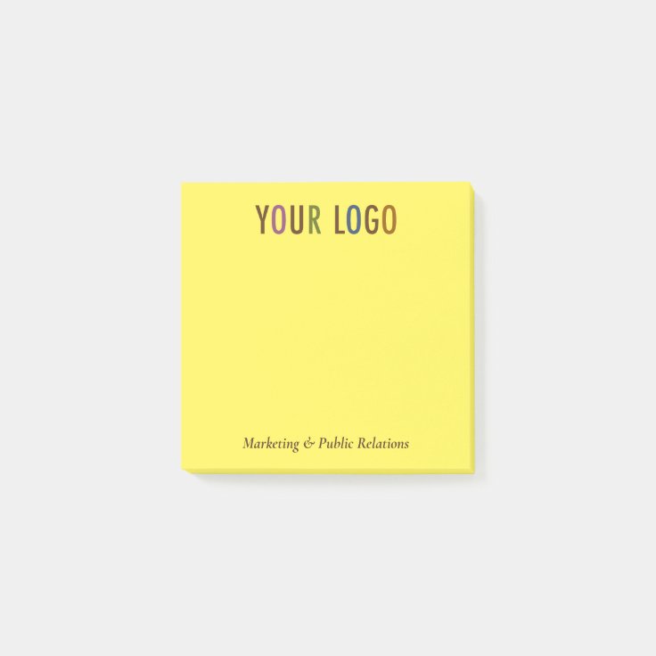 3 x 3 Custom Post-it® Notes with Company Logo | Zazzle