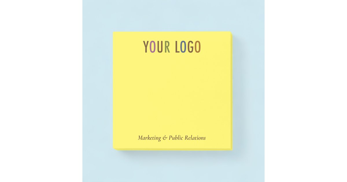 3 x 3 Custom Post-it® Notes with Company Logo | Zazzle