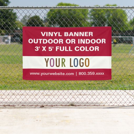 3' x 5' Custom Vinyl Banner Sign Outdoor or Indoor | Zazzle