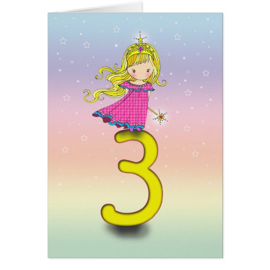 3 Year Old Birthday Card Little Princess Zazzle 3 Year Old Birthday Card Little Princess Zazzle