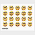 3D Angry Yellow Emoji Classic Round Sticker | Zazzle