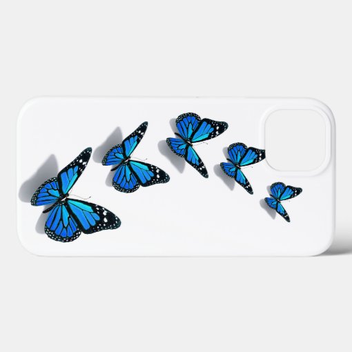 3D blue butterfly phone case | Zazzle