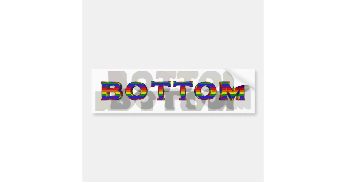 3D Bottom Bumper Sticker | Zazzle