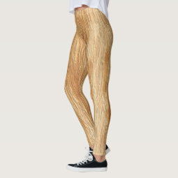 3D grain wood texture yoga pants leggings | Zazzle