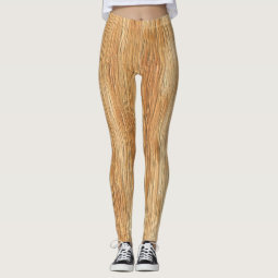 3D grain wood texture yoga pants leggings | Zazzle