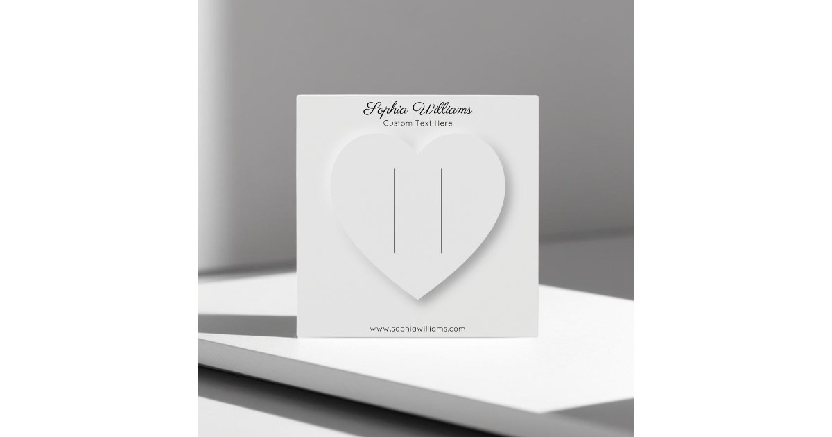 3D heart minimalist hairpin display card | Zazzle