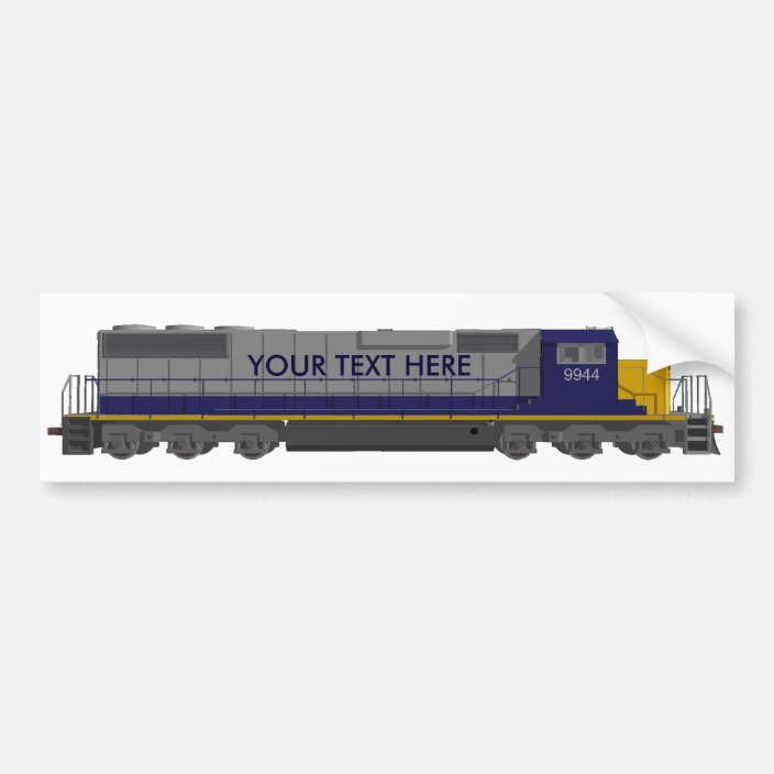 3D Model: Train Engine: Railroad: Bumper Sticker | Zazzle.com