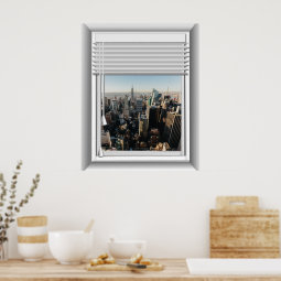 3D New York City Fake Window View Poster | Zazzle