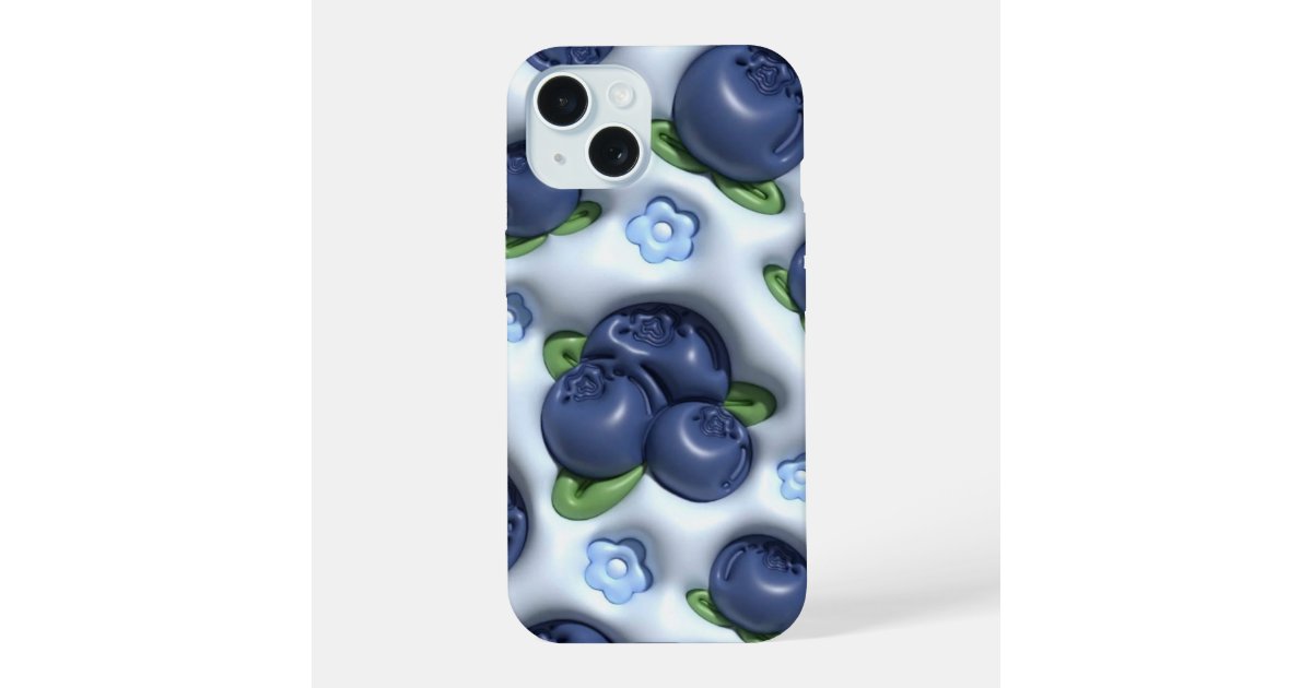 3D Puffy Blueberry Bubble Phone Case | Zazzle