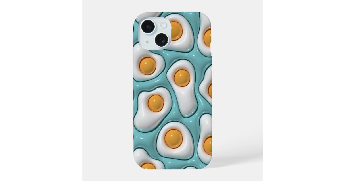 3D Puffy Sunny Side Up Mint Phone Case | Zazzle