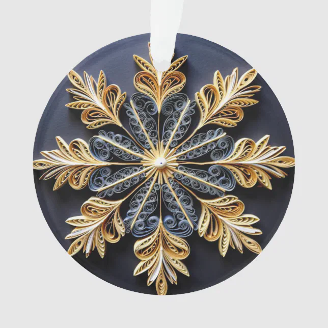 3d Quilling Effect Snowflake Ornament | Zazzle