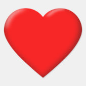 3D Red Love Heart Stickers | Zazzle