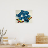 3D RX symbol with capsules Poster | Zazzle