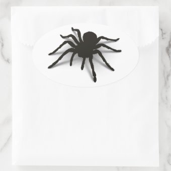 3D Spider Oval Sticker | Zazzle