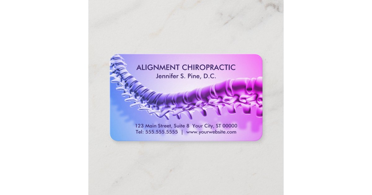 3D Spine Graphic Chiropractic Appointment Cards | Zazzle