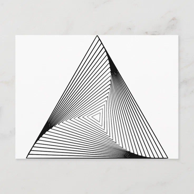 3d Triangle Optical Illusion Postcard | Zazzle