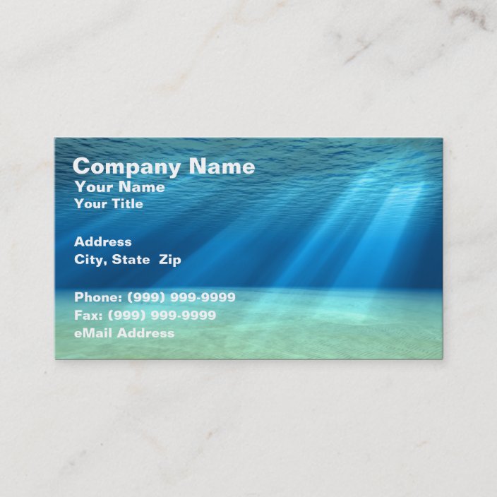 3D Underwater Ocean Scene Business Card | Zazzle.com