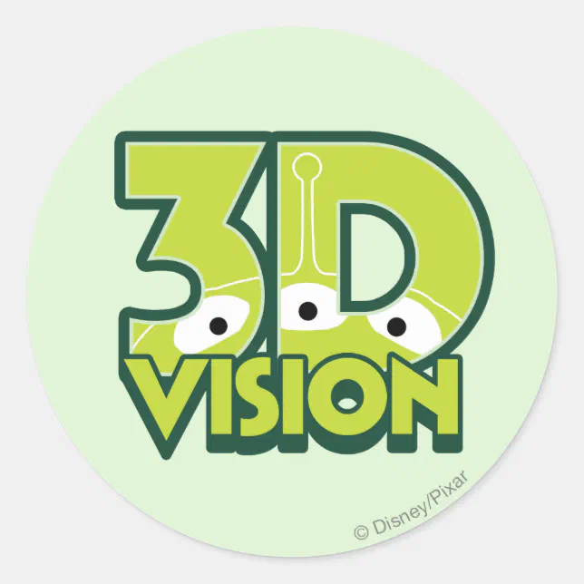 3D Vision Classic Round Sticker | Zazzle
