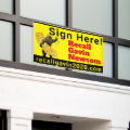 3ft x 5ft Sign Here! | Zazzle