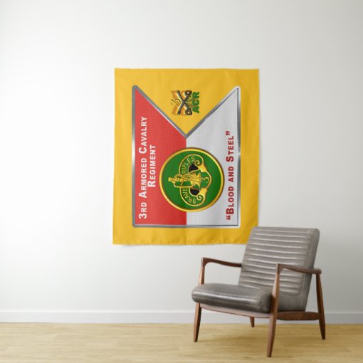 3rd ACR Armored Cavalry Regiment “Brave Rifles” Tapestry | Zazzle