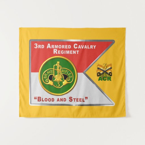 3rd ACR Armored Cavalry Regiment “Brave Rifles” Tapestry | Zazzle