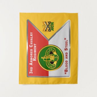 3rd ACR Armored Cavalry Regiment “Brave Rifles” Tapestry | Zazzle