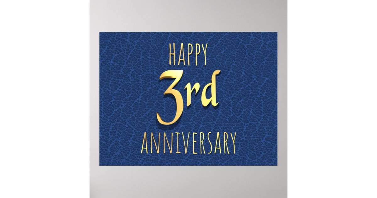 3rd Anniversary Poster | Zazzle