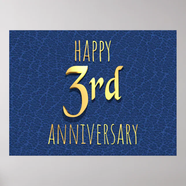 3rd Anniversary Poster | Zazzle