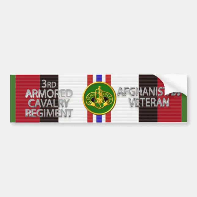 : 3rd Armored Cav Regiment Afghanistan Veteran Bumper Sticker | Zazzle