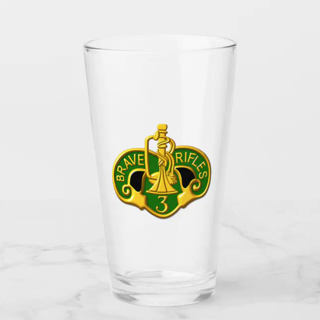 3rd Armored Cavalry Regiment “Brave Rifles” Glass | Zazzle