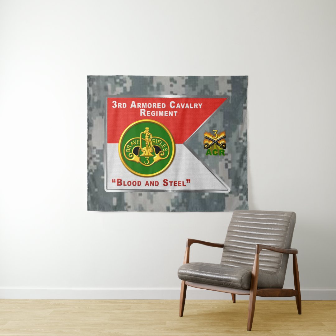 3rd Armored Cavalry Regiment “Brave Rifles” Tapestry | Zazzle