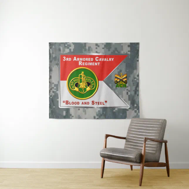 3rd Armored Cavalry Regiment “Brave Rifles” Tapestry | Zazzle
